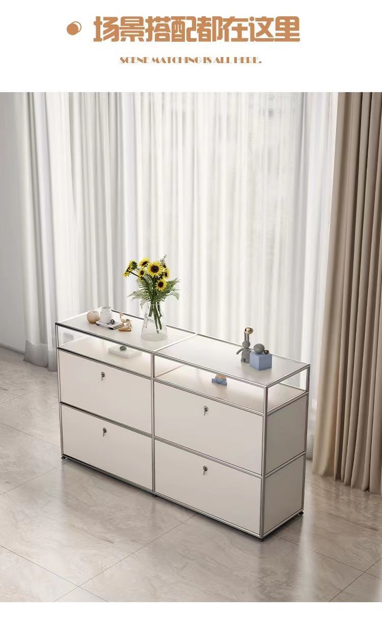 不锈钢usm柜子模块餐边柜电视柜模块柜轻奢简约金属现代单组-阿里巴巴