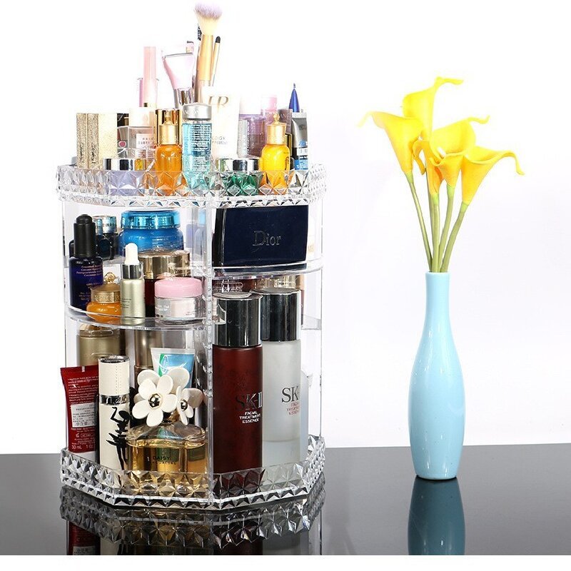 Qiaofeng desktop dressing table storage box transparent acrylic ...