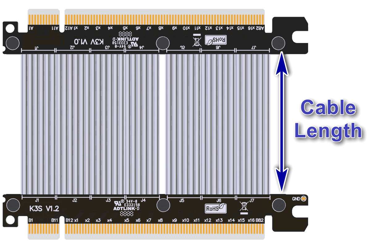 ADT PCI-E延长线x16 公对公 母对母 pcie TX-RX信号线 镀银抵抗阻-阿里巴巴