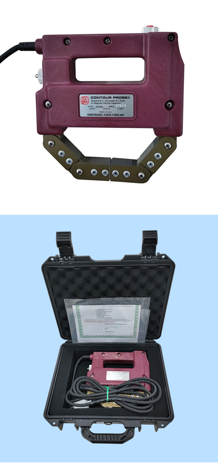 美国派克DA400S多功能便携式磁轭式磁粉探伤仪表面裂纹磁粉探伤机-阿里巴巴