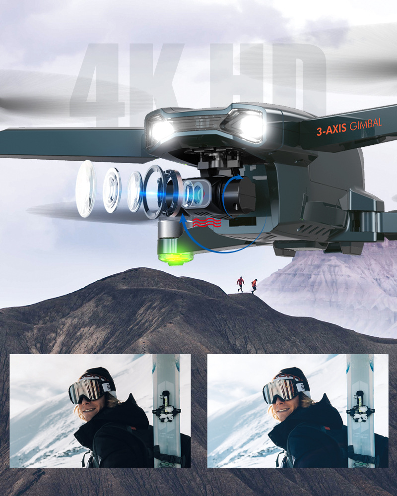 F186 无刷GPS定位折叠无人机机械三轴增稳云台高清专业航拍飞行器-阿里巴巴