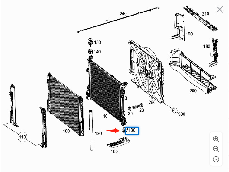 2465040012 适用于奔驰 W176 A200 W246 B200 水箱胶墩-阿里巴巴