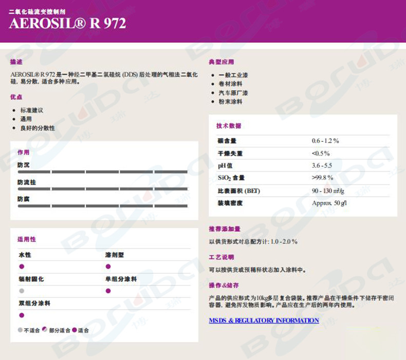 赢创德固赛白炭黑r972 疏水型 气相二氧化硅 德固萨AEROSIL R972-阿里巴巴