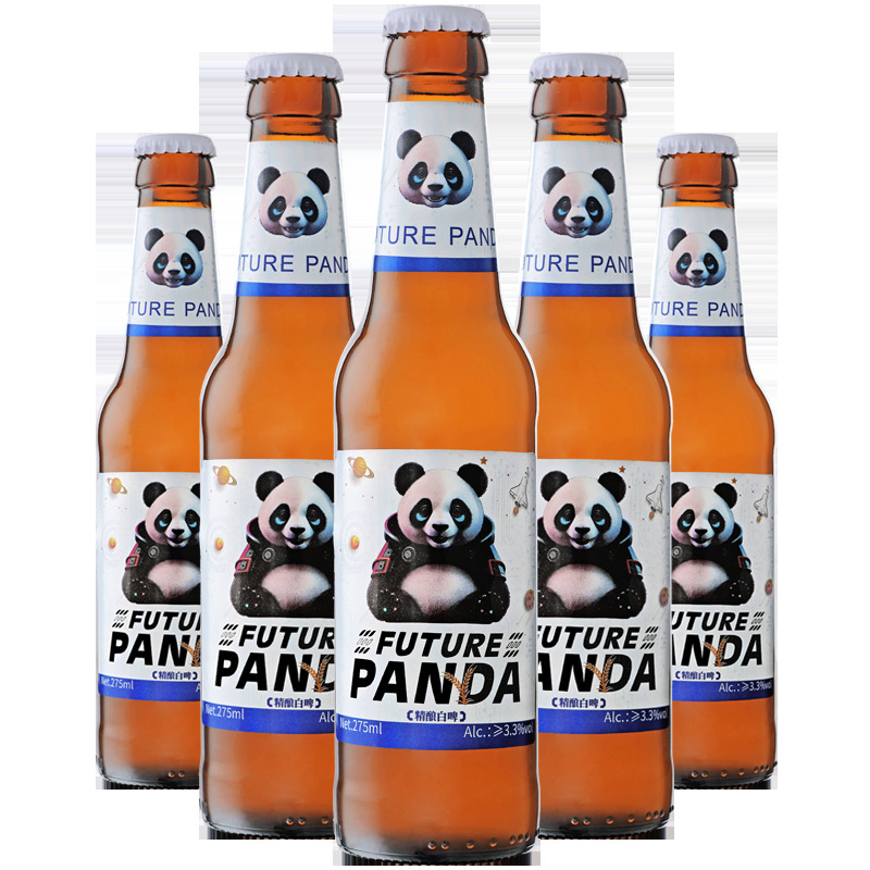 未来熊猫精酿白啤 桃红味/百得果味精酿啤酒 275ml*24-阿里巴巴