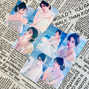 鞠婧祎镭射小卡55张写真周边ins风拍立得圆角三寸高颜值lomo小卡-阿里巴巴