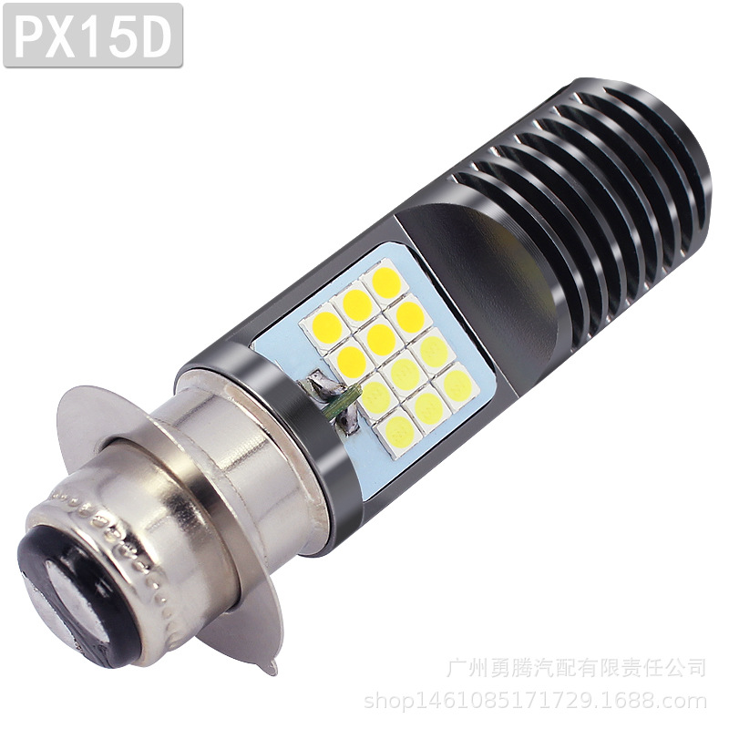 摩托车前照灯泡H4 BA20D PX15D 3030 24SMD大功率高亮LED摩托车灯-阿里巴巴