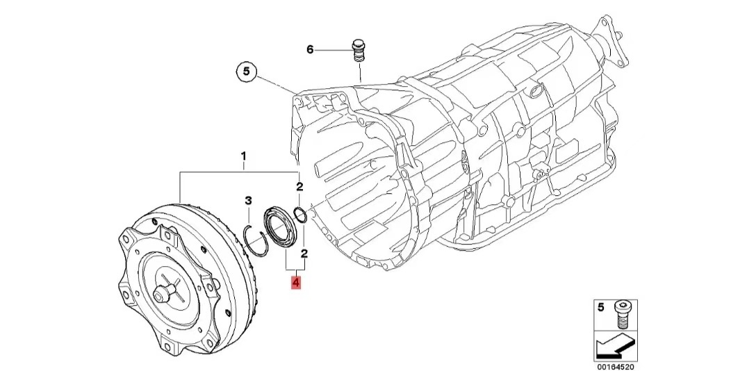 6L45E变速箱前油封6L45R适用宝马1系3系24237531 24107581595-阿里巴巴
