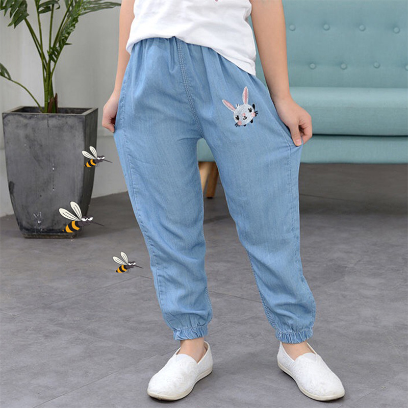 Children's anti mosquito pants summer thin boys' and girls' pants ...