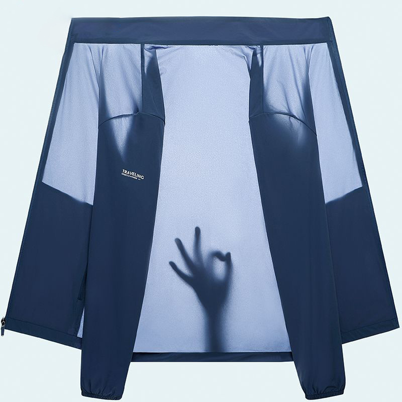 2024 Cross-border Summer Sun Protection Clothing Men's Vertical Collar ...