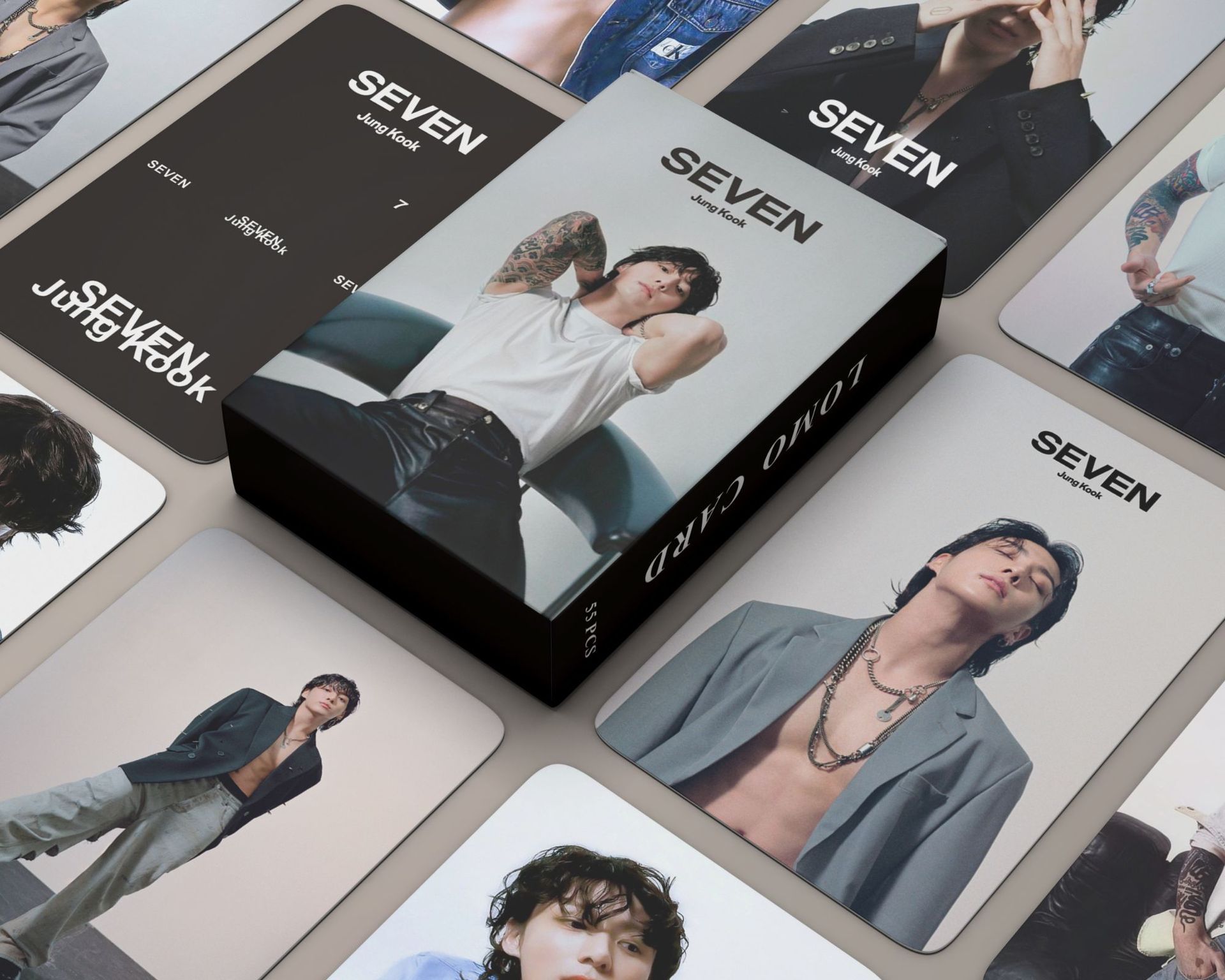 现货55张JungKook SEVEN专辑小卡田柾国个人Solo Lomo卡收藏卡-阿里巴巴