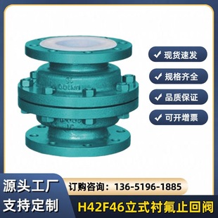 H42F46-16C立式衬氟止回阀防腐止逆阀-阿里巴巴