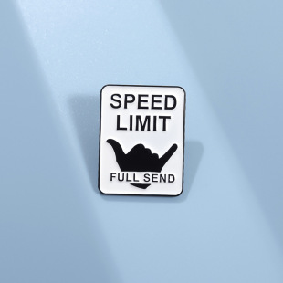 跨境热销SPEED LIMIT FULL SEND英文字母徽章个性风固定小扣针-阿里巴巴