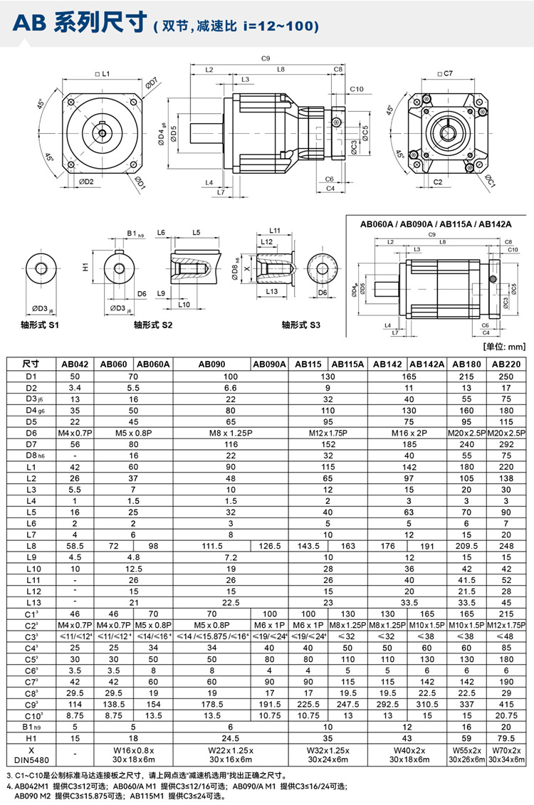 AB042-S2-P2精锐广用APEX行星齿轮减速机附键直轴标准背隙-阿里巴巴