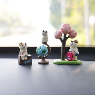 日式杂货ZAKKA食玩INS潮玩小春茶屋系列日式猫礼物树脂微缩小摆件-阿里巴巴