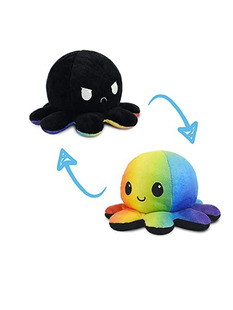 1pcs Reversible Octopus Plushie Fidget toy Flip Plush Toys跨-阿里巴巴