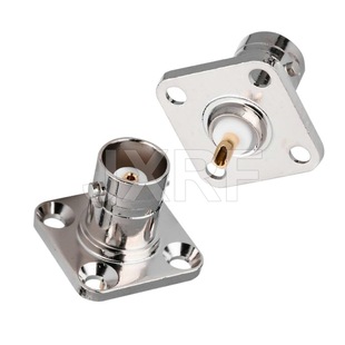 JXRF连接器 BNC-KFD BNC母头四孔方板 焊接头 Q9 同轴射频适配器-阿里巴巴