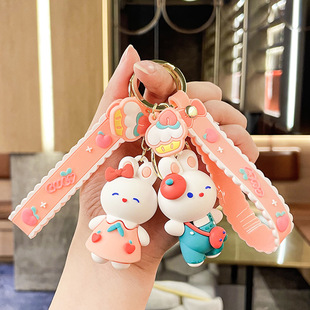 创意兔子钥匙扣挂件汽车可爱精致饰品时尚包包挂饰娃娃钥匙链批发-阿里巴巴