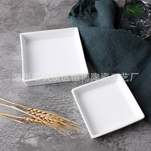 陶瓷正方形盘子高温瓷西餐盘方形陶瓷碟酒店小菜碟小吃方碟-阿里巴巴