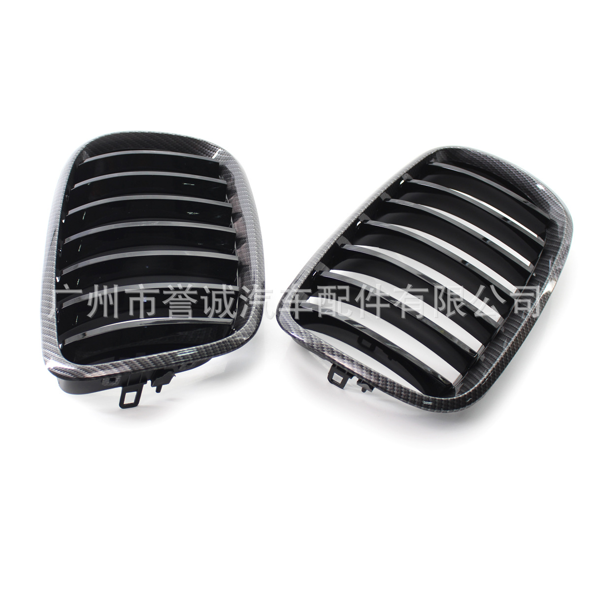 适用于宝马E70 X5 08-13年半碳纹亮黑单线中网 改装前脸进气格栅-阿里巴巴