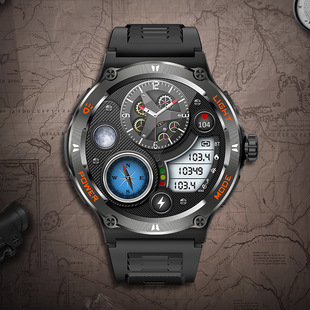 跨境KT76智能手表心率指南针手电筒蓝牙通话计步运动手表智能手环-阿里巴巴