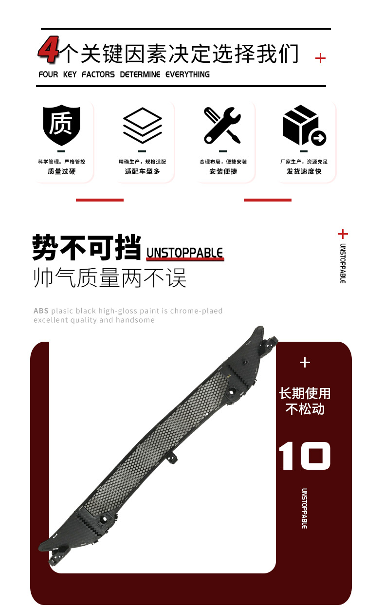 适用于13-15奔驰GLA级W117前杠风口中前杠下通风网风口1178800624-阿里巴巴