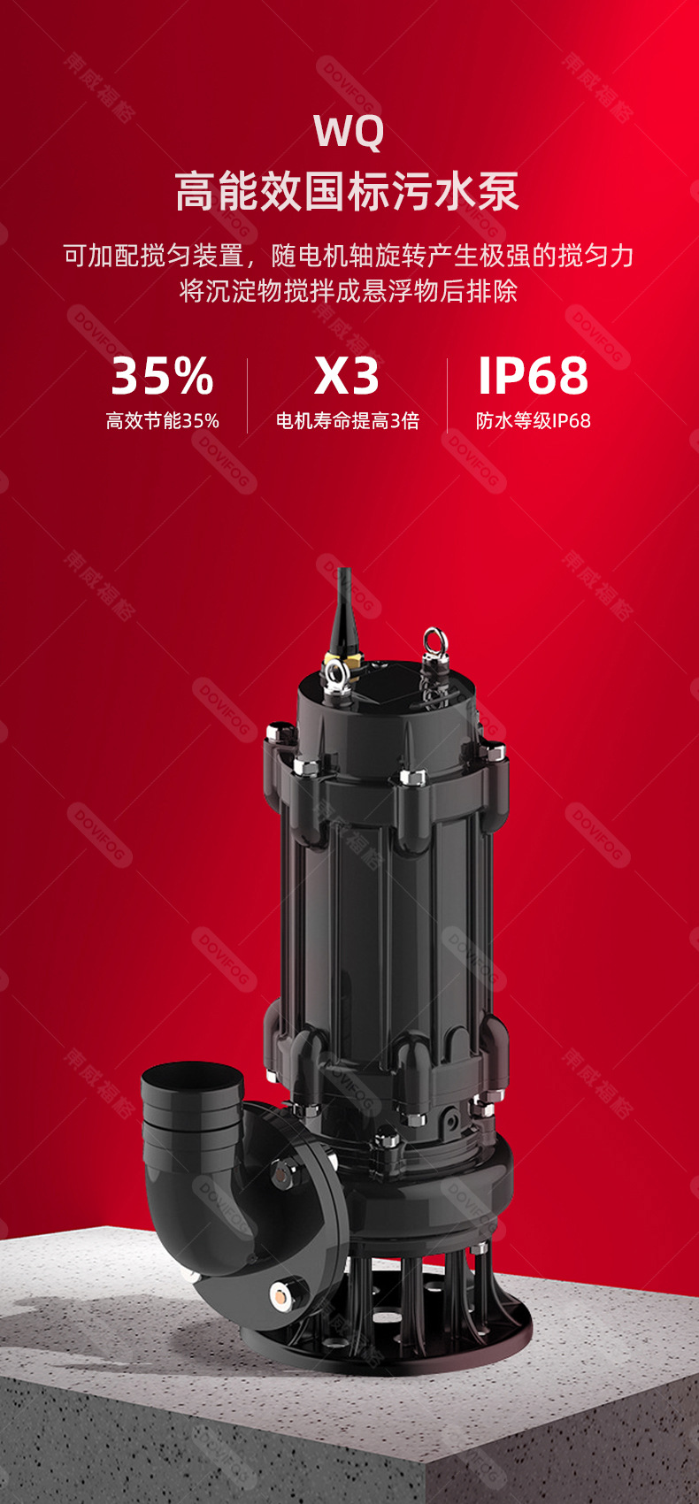 WQ污水泵排污无堵塞高扬程380V抽水泵厂家直销工程养殖搅匀潜水泵-阿里巴巴