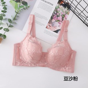 新款薄棉大码内衣 薄棉全杯内聚侧收款 收副乳大杯75-110GH-阿里巴巴