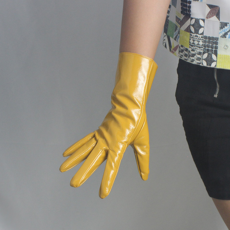 Patent leather gloves 28 cm long singers host jazz dance gloves for ...