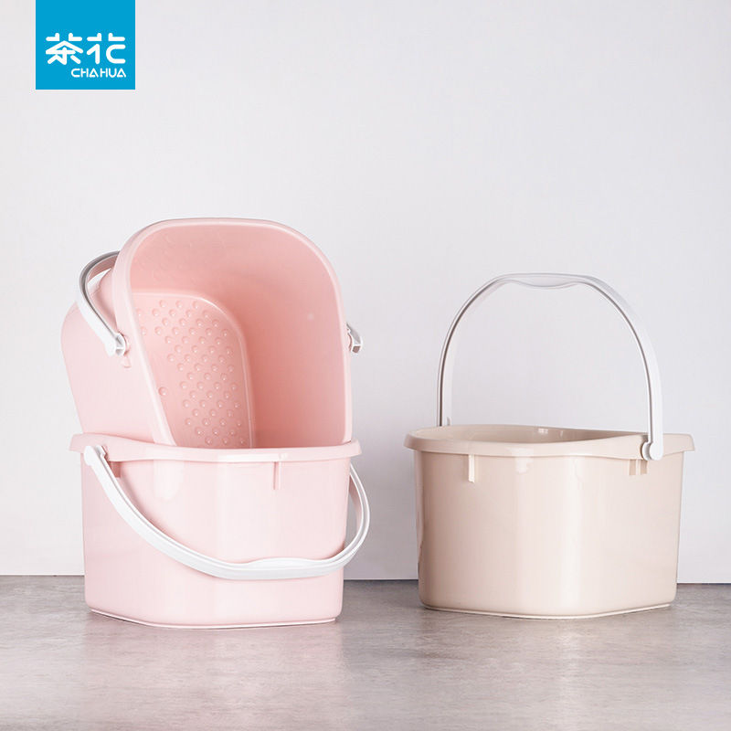 Camellia Plastic Foot Bucket Household Children's Double Calf Foot ...