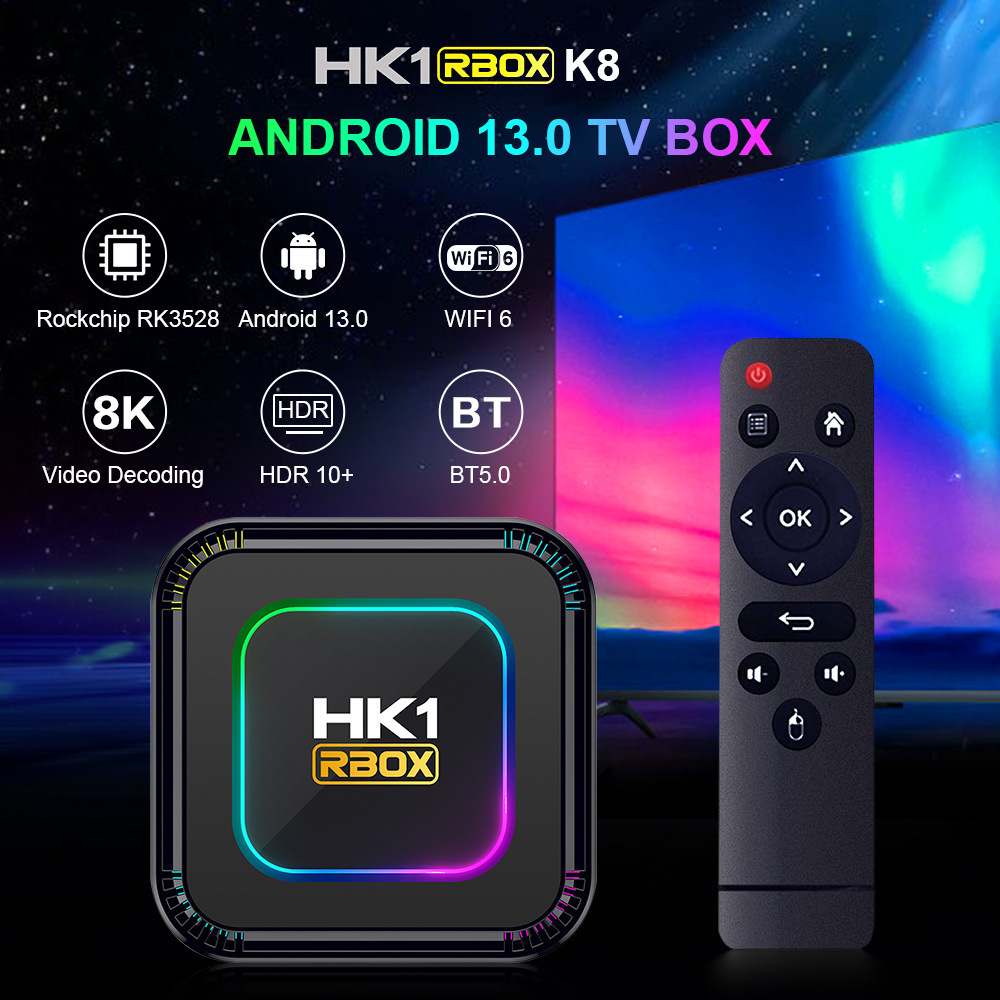 跨境HK1 K8网络机顶盒安卓13系统电视盒子wifi6 8K tv box批发-阿里巴巴