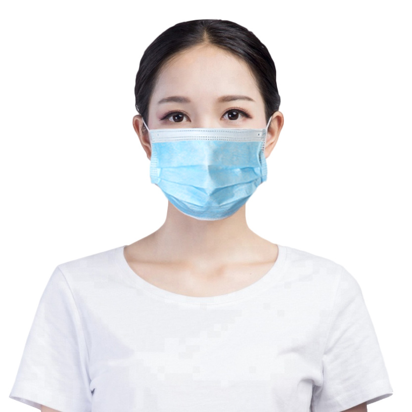 Medical disposable mask adult blue three-layer mask thickness 50 PCs ...