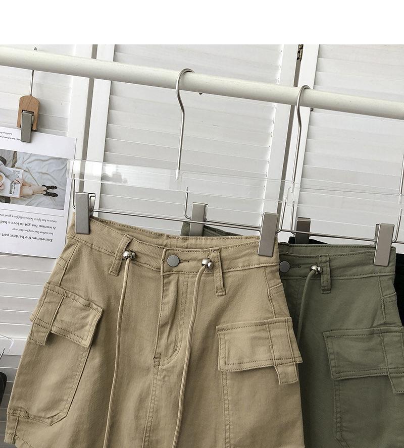 两侧抽绳系带高腰牛仔半身裙女2022年夏季韩版复古防走光短裙-阿里巴巴