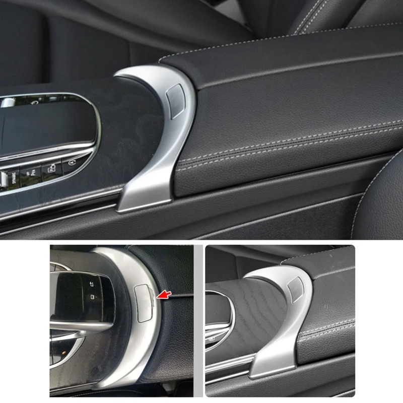 适用奔驰C级W205扶手箱碳纤开关2056803407储物盒开关A2056803407-阿里巴巴