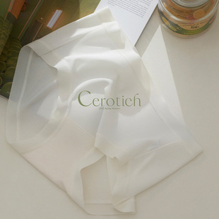 Cerotich女士裸感舒适纯色三角裤夏季薄内裤中腰性感防走光裤头-阿里巴巴