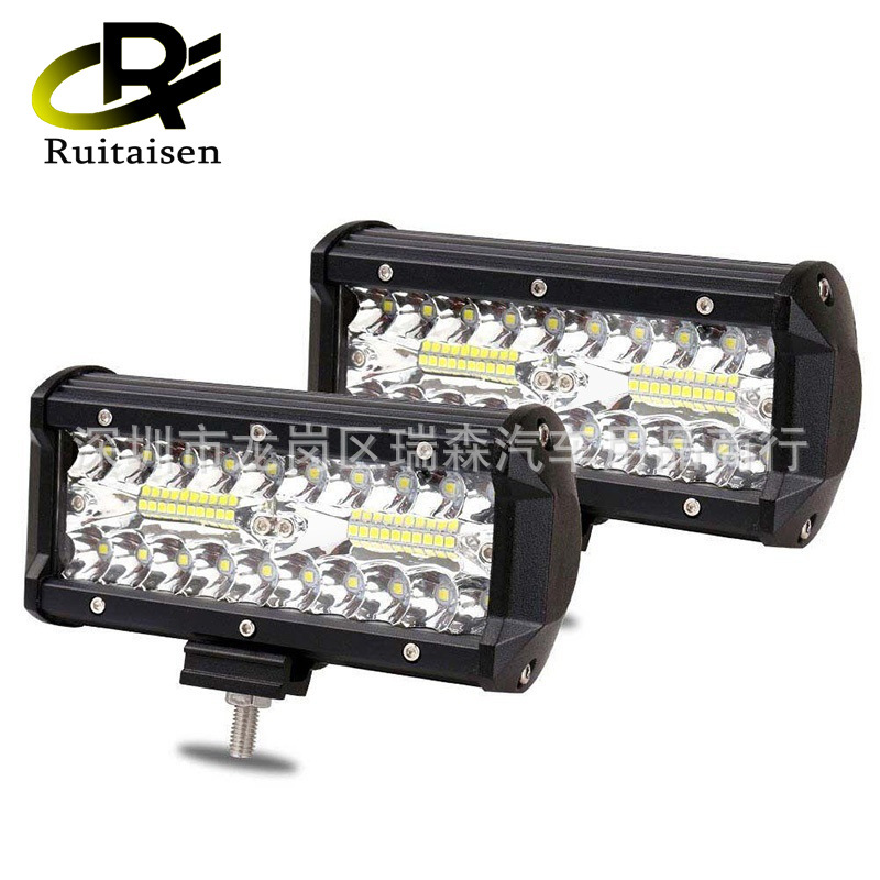 专供 7寸 120W LED light bar 三排7英寸工作灯eBay 亚马逊热卖-阿里巴巴