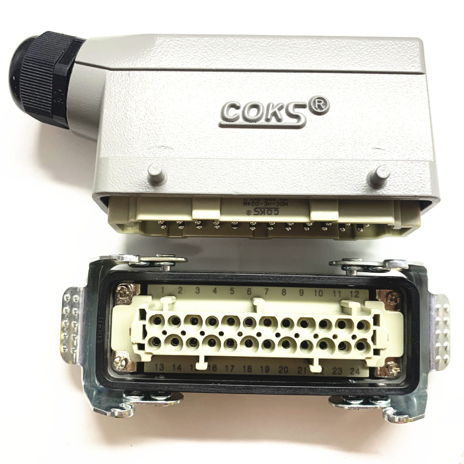 COKS重载连接器HDC-HE-024-01侧面出线航空插500V16A-阿里巴巴