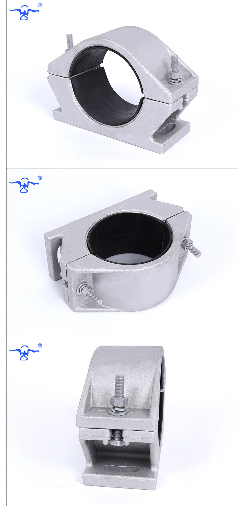黑牛电力 高压电缆固定夹JGHD 螺栓型无磁滞铝合金高压电缆线夹-阿里巴巴