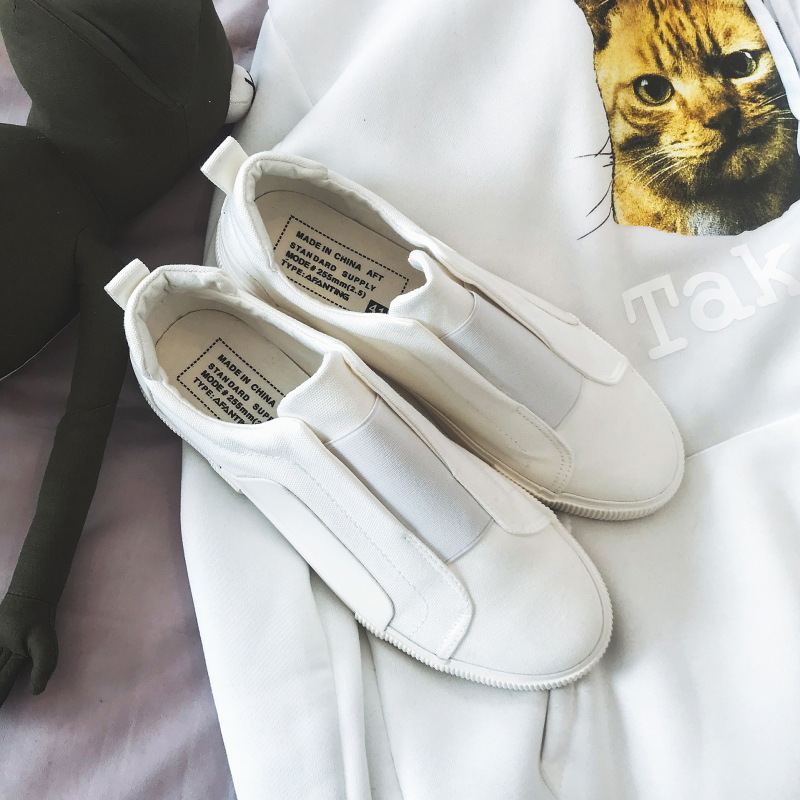 AFANTING男新款帆布鞋男鞋韩版一脚蹬懒人鞋潮流百搭鞋休闲鞋YS04-阿里巴巴