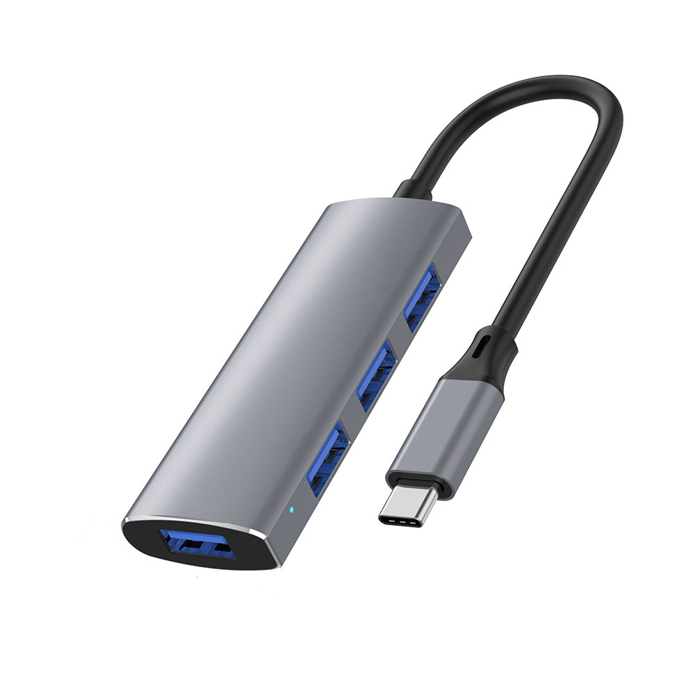 新款typec扩展坞usb hub多功能集线器USB3.0转接器一拖四HU拓展坞-阿里巴巴