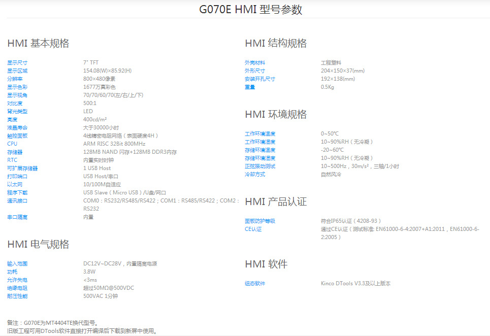 Kinco HMI GREEN系列 G070E-阿里巴巴