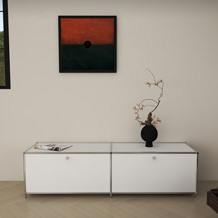 USM餐边柜网红ins风模块柜不锈钢储物柜斗柜置物柜MD-013-阿里巴巴