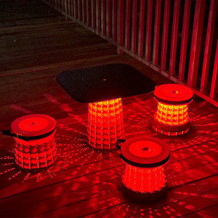 户外发光款MAXFAT伸缩折叠凳便携式可调节高低塑料凳子野营钓鱼-阿里巴巴