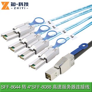 MINI SAS HD 36PIN SFF-8644转4*SFF-8088高速服务器连接数据线-阿里巴巴