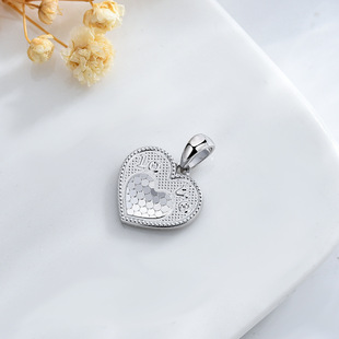 新卓艺S925银项链女CNC精雕轻奢百搭颈链蜂巢爱心love吊坠diy设计-阿里巴巴