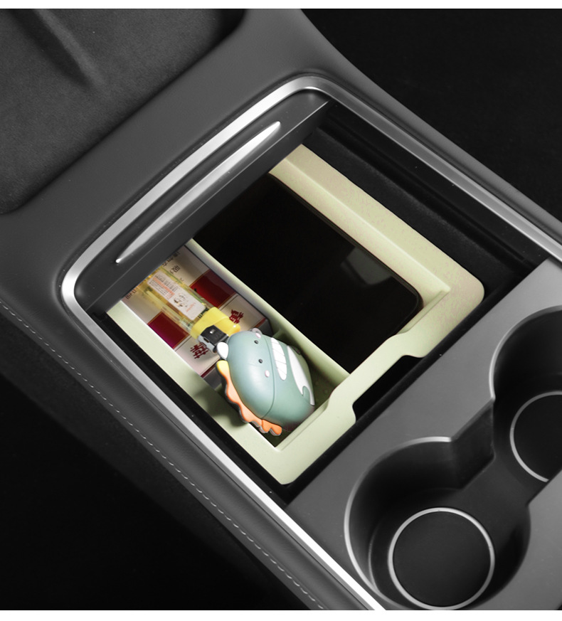 适用Model3/Y特斯拉中控储物盒 tesla硅胶双层收纳盒车载好物批发-阿里巴巴