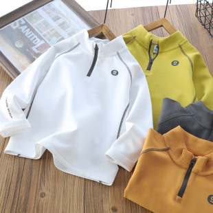 MIEVE DUCK 一件代发 2025春季中大童 半拉链运动上衣-阿里巴巴