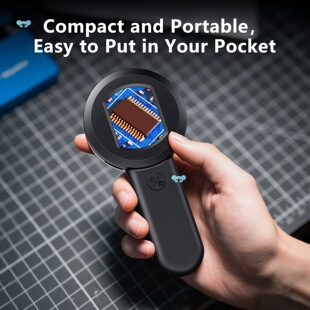 100X Portable Pocket Magnifying Glass 2inch lcd Microscope-阿里巴巴