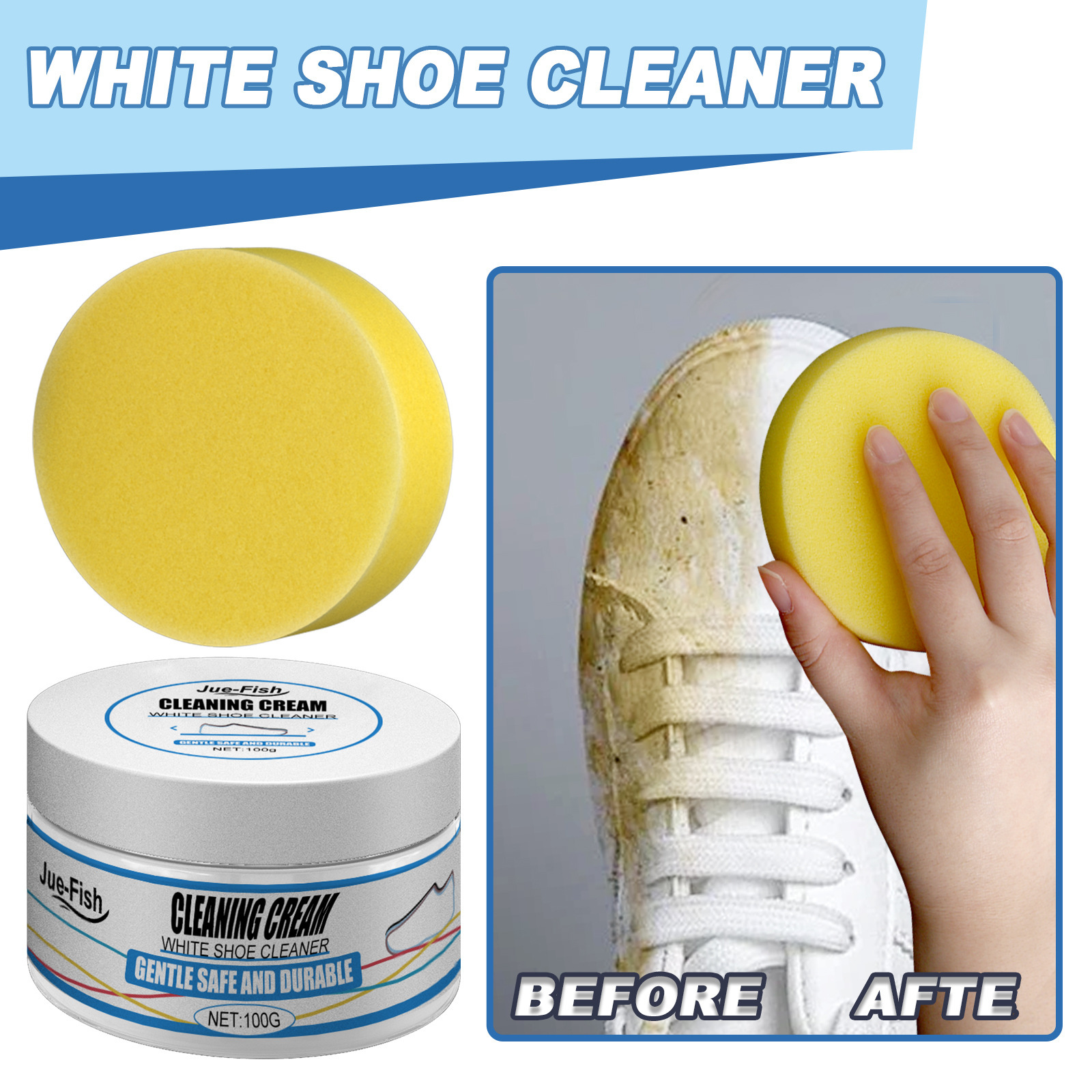 Jue Fish Small white shoe cleaning cream-阿里巴巴