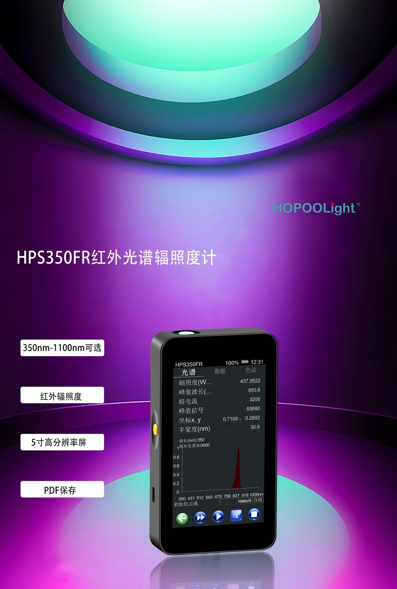 照明灯积分球照度亮度色温紫外红外光谱辐照计光学仪器手持光谱仪-阿里巴巴