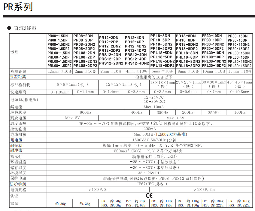Autonics奥托尼克斯PR08-1.5DN PR08-1.5DP PR08-2DN接近开关-阿里巴巴